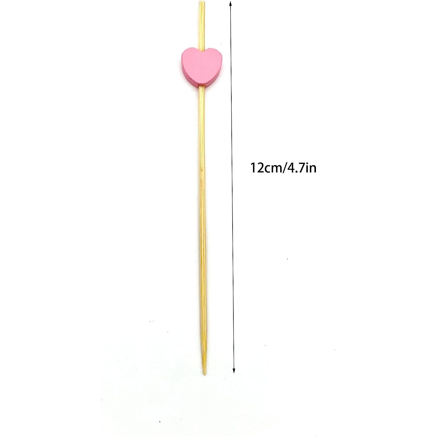 Set de 200 de scobitori, Bambus, 12CM, Maro/Roz - eMAG.ro
