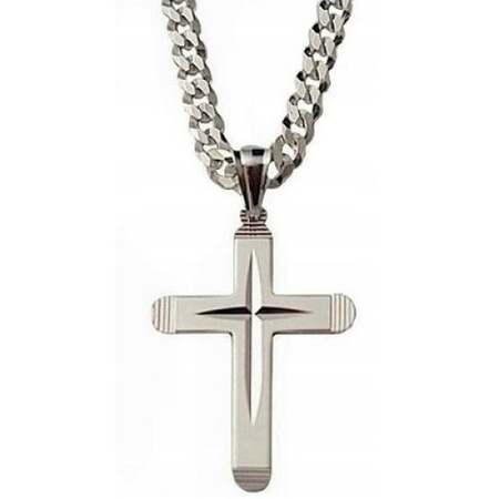 Lantisor barbati, Amor, Argint 925, Pandantiv cruce, 3.80mm x 60cm ...