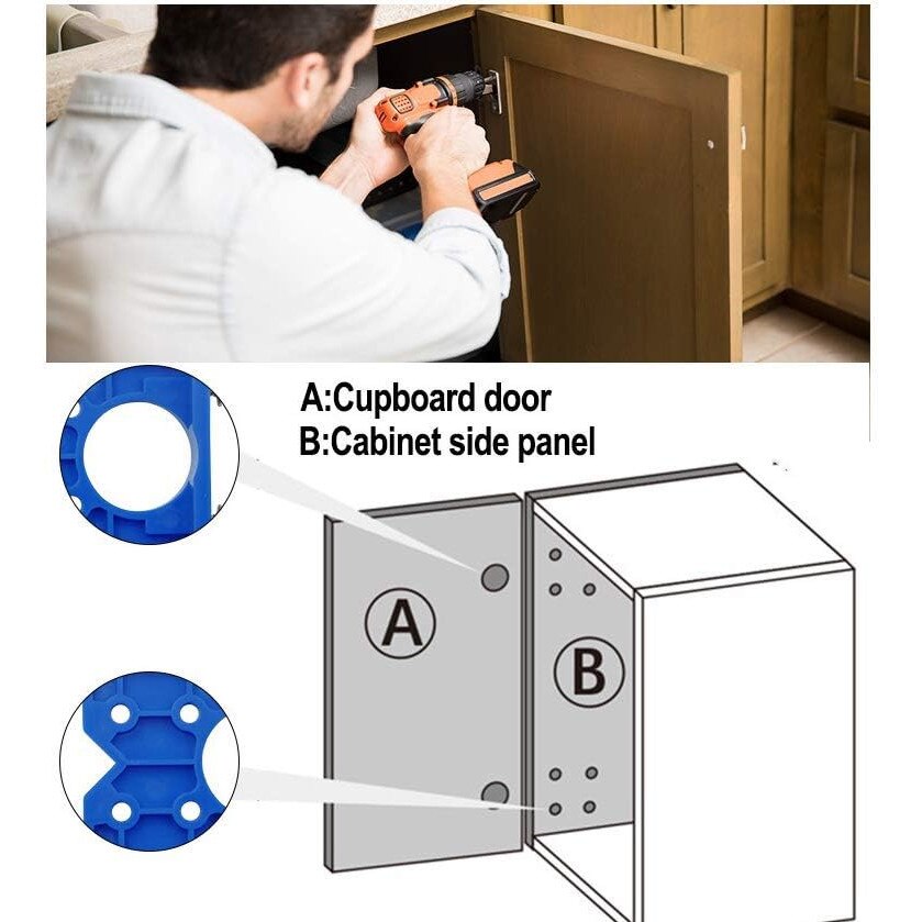 Set montare balama, Plastic, 35 mm, Multicolor - eMAG.ro