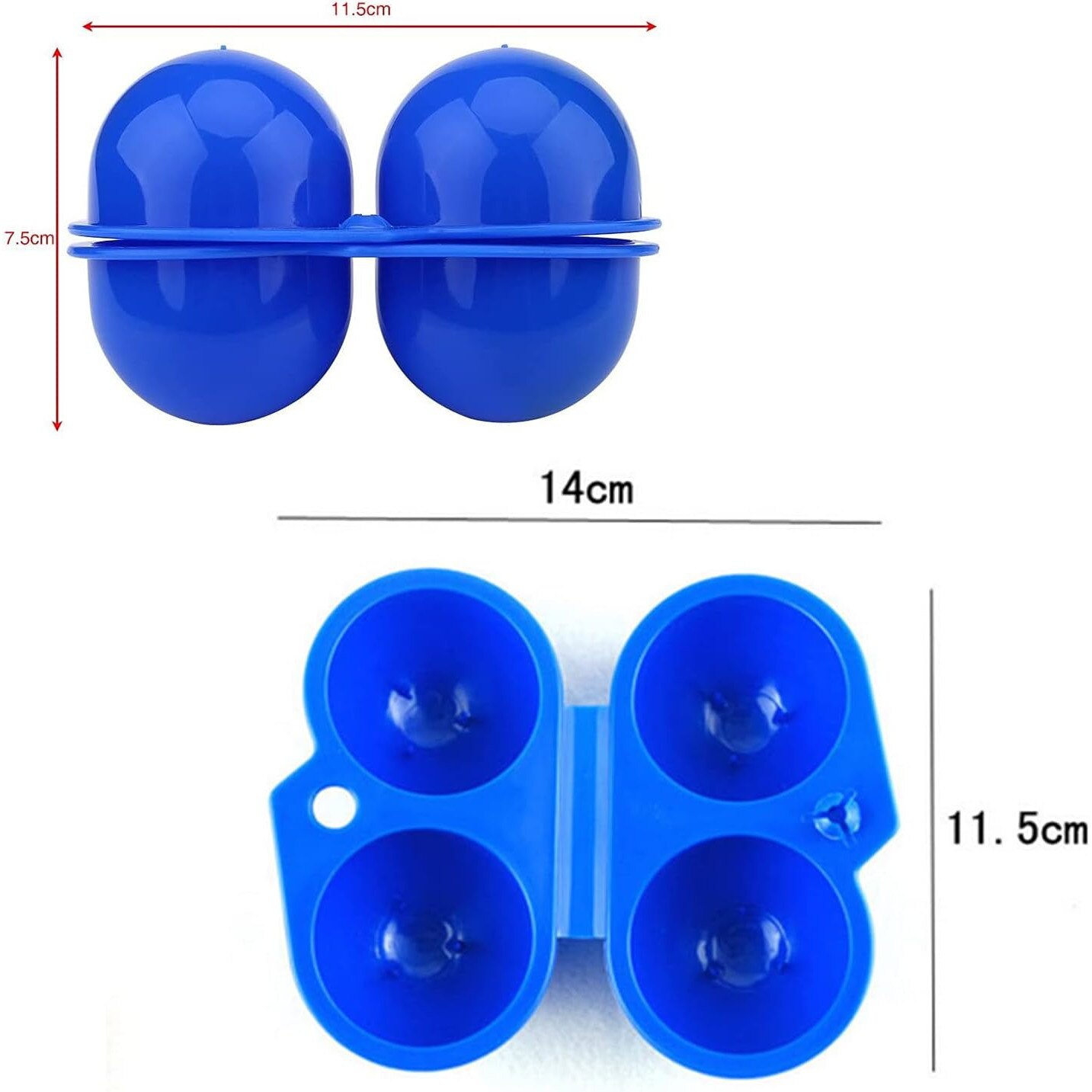 Set 2 cofraje portabile, Plastic, 2 oua/cofraj, 11.5 x 7.5 cm, Albastru ...