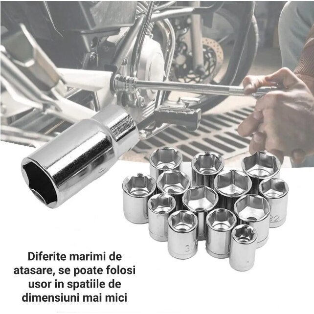 Set de chei tubulare DIGIMAT®, pentru utilizare auto/scuter/moto, 40 ...