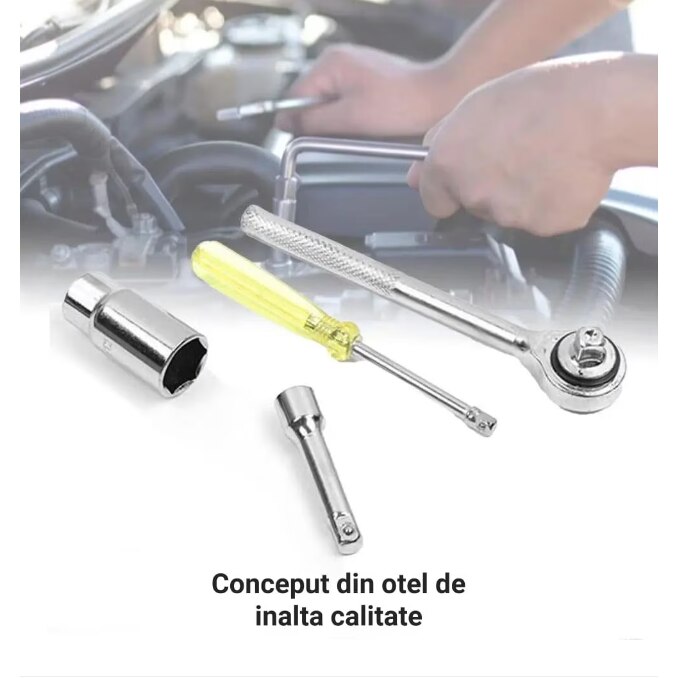 Set de chei tubulare DIGIMAT®, pentru utilizare auto/scuter/moto, 40 ...