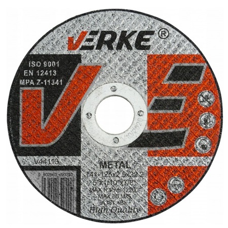 Disc pentru taiere metal Verke, 125x2,5x22,2 mm - eMAG.ro