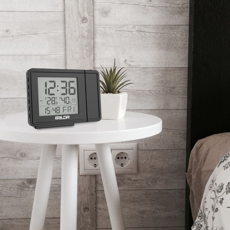 Proiector multifunctional cu ceas si statie meteo, Digital, Termometru ...