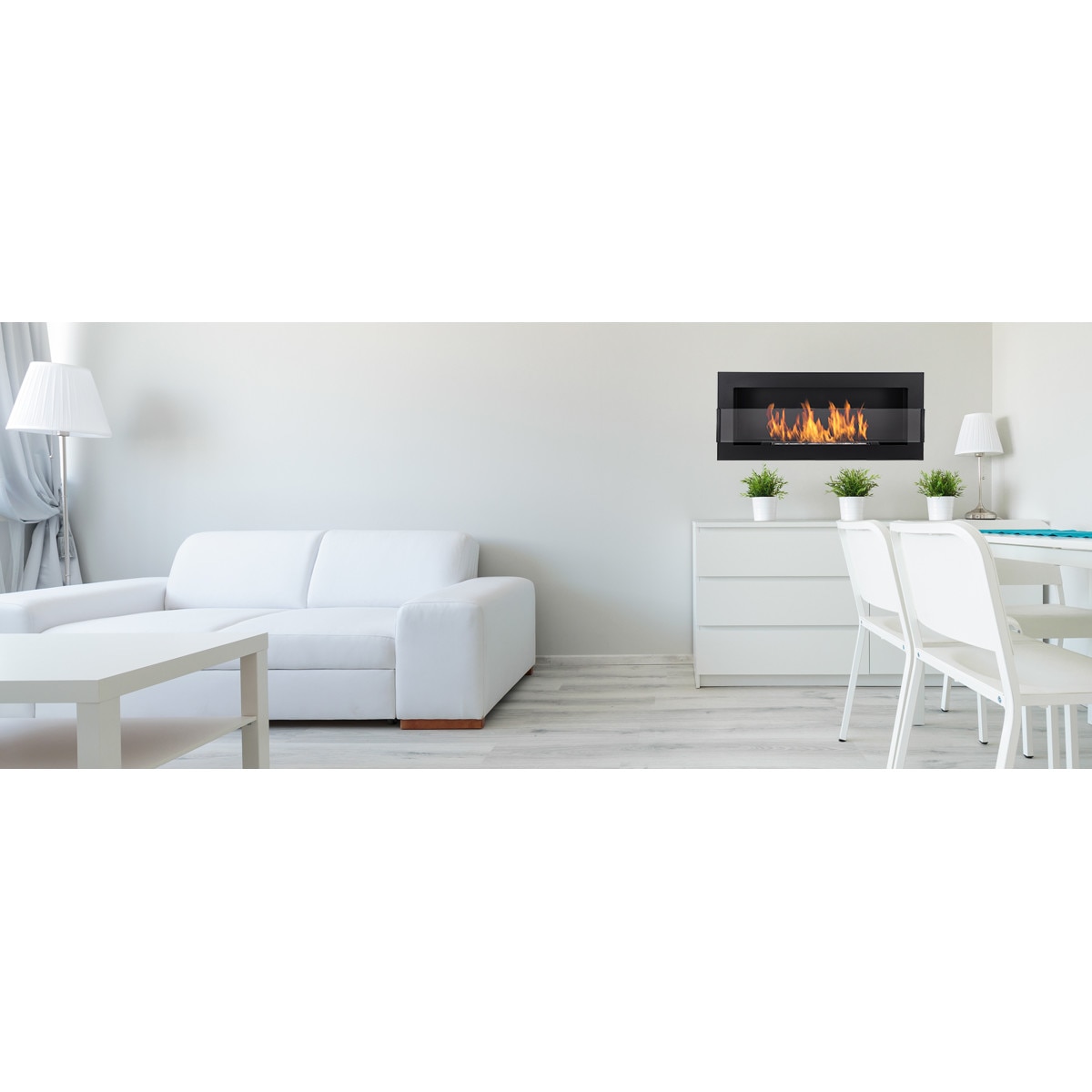 Bio Semineu cu biocombustibil Nice-House 900x400mm. Biosemineu cu ...
