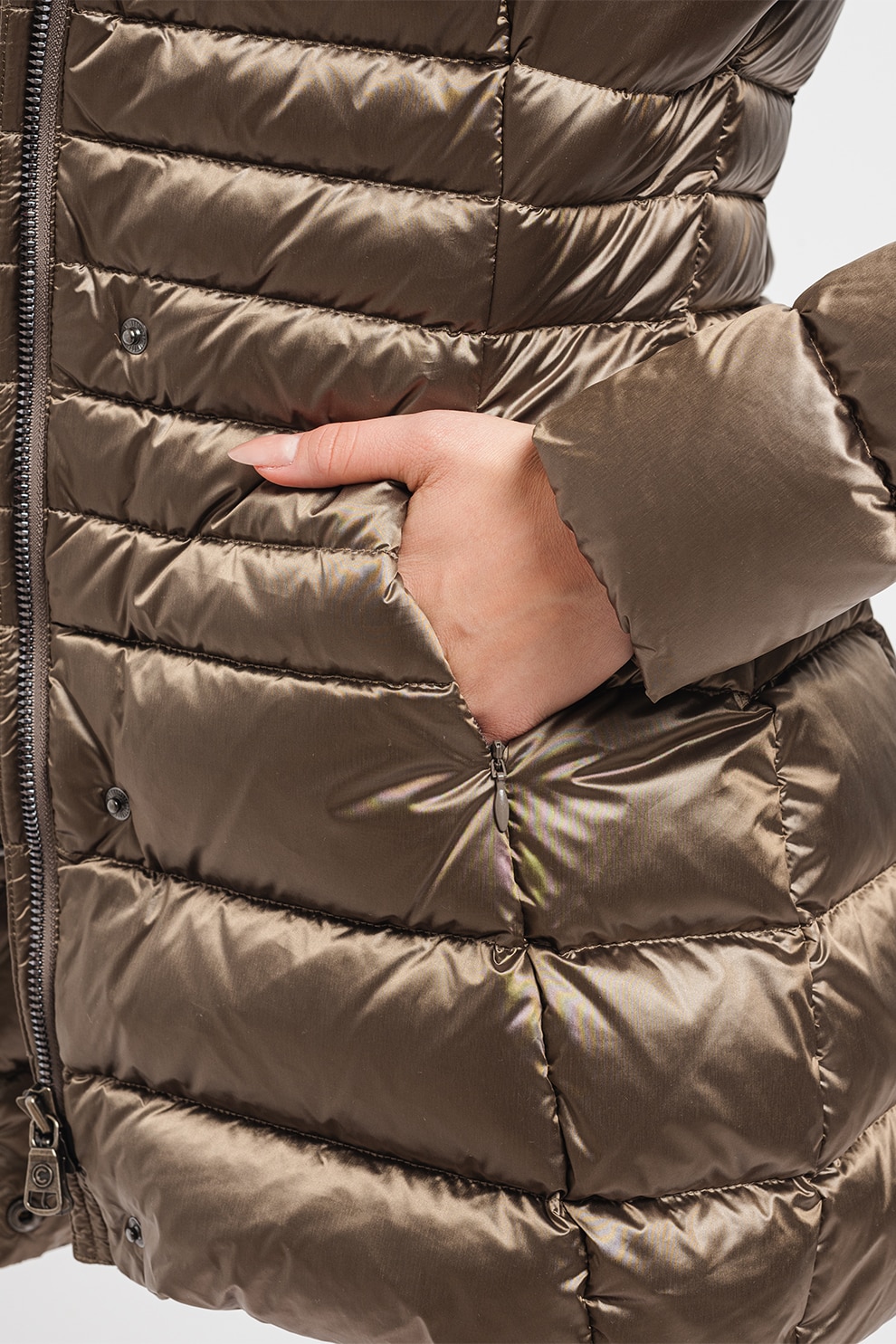 Colmar, Geaca matlasata cu umplutura de puf Friendly, Bronz, 42 - eMAG.ro