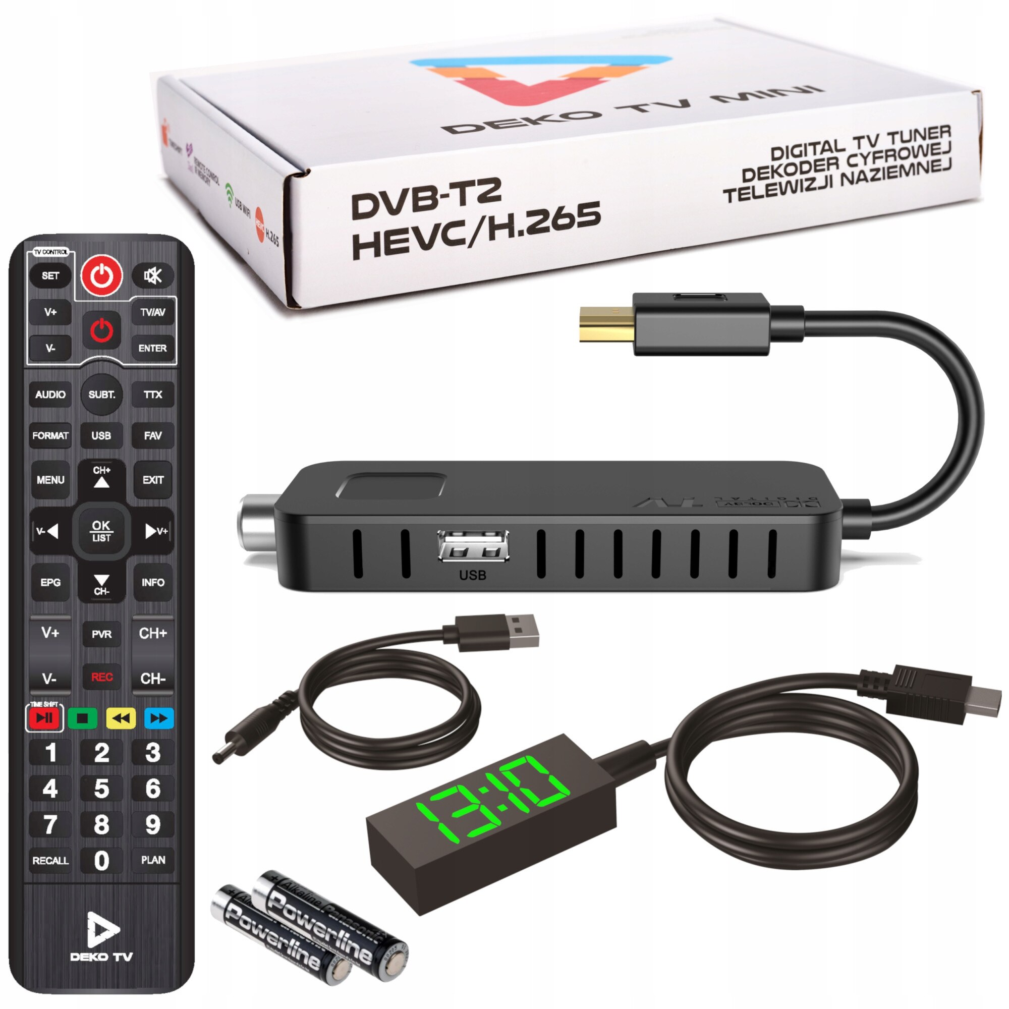 Decodor Tuner DVB-T2 Deko TV Mini HEVC H.265 DVBT2, Deko Electonics ...
