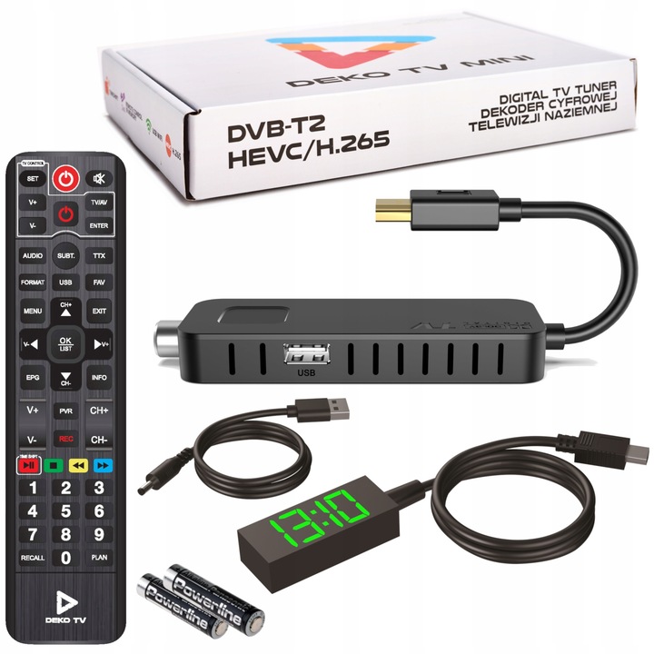 Decodor Tuner DVB-T2 Deko TV Mini HEVC H.265 DVBT2, Deko Electonics ...