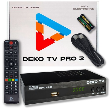 Decodor Tuner DVB-T2 Deko TV PRO2 HEVC H.265 DVBT2, Deko Electonics ...