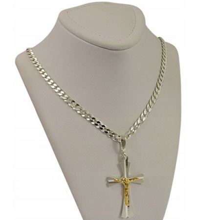 Lantisor barbati, Amor, Argint 925, Pandantiv cruce, 3.80mm x 45cm ...