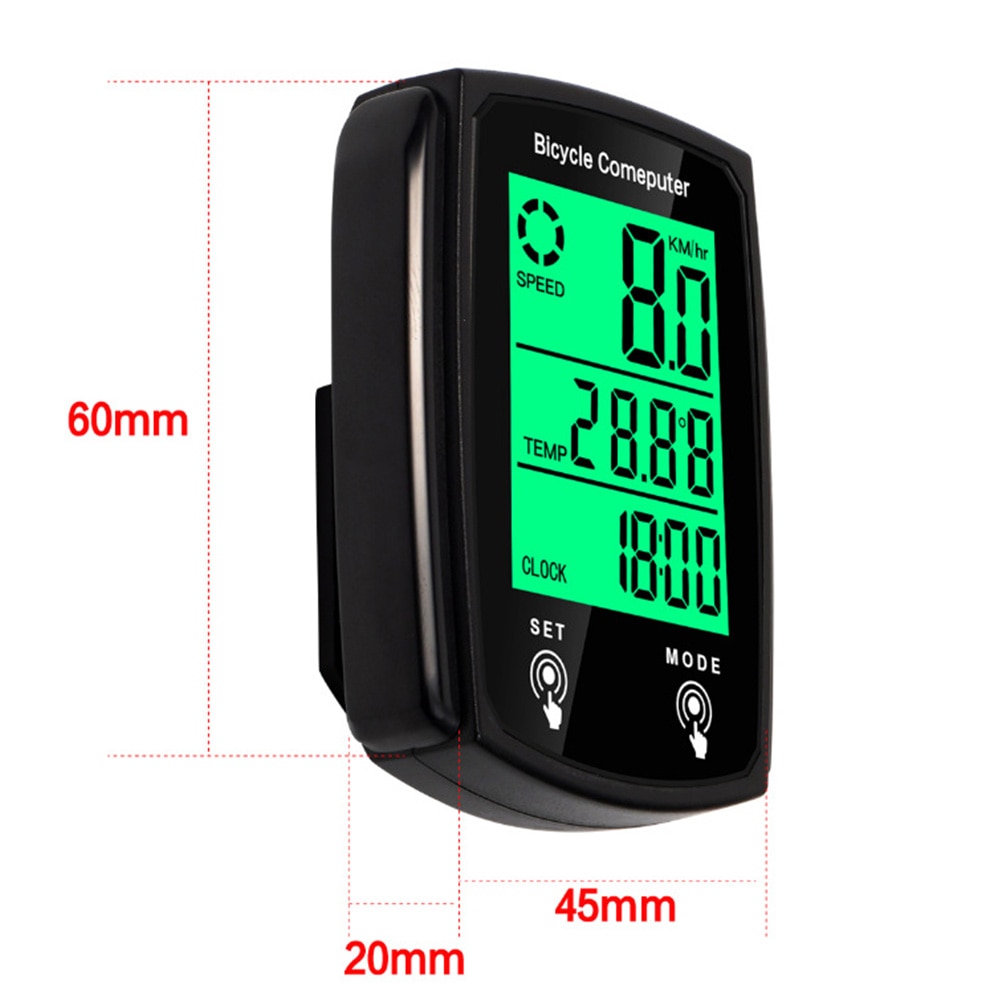 Vitezometru digital pentru bicicleta, Vaxiuja, Afisaj LCD, 19 functii ...