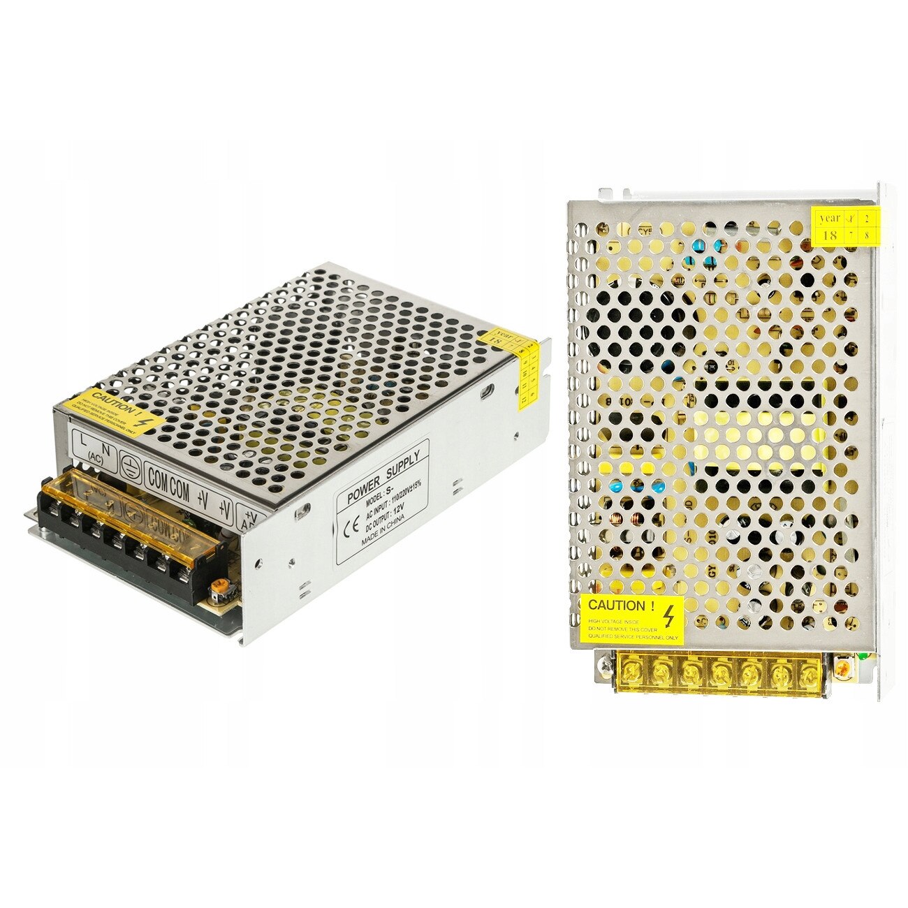 Sursa de alimentare cu transformator modular pentru benzi LED, Metal, 100W, 8.3A, 16x10x4,2 cm ...