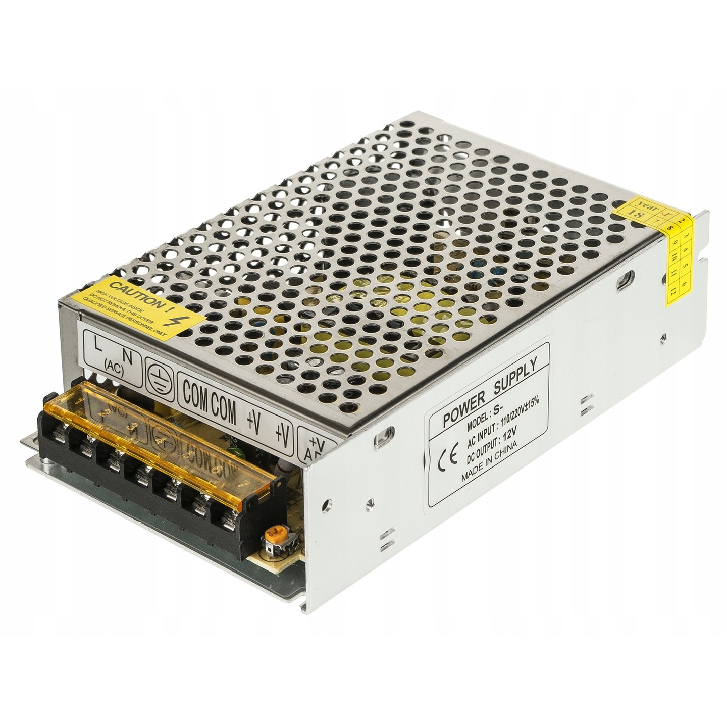 Sursa de alimentare cu transformator modular pentru benzi LED, Metal, 100W, 8.3A, 16x10x4,2 cm ...