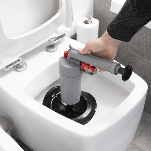 Пистолет за въздух под налягане за отпушване на тръби и канали с 4 гумени адаптера Emag Bg