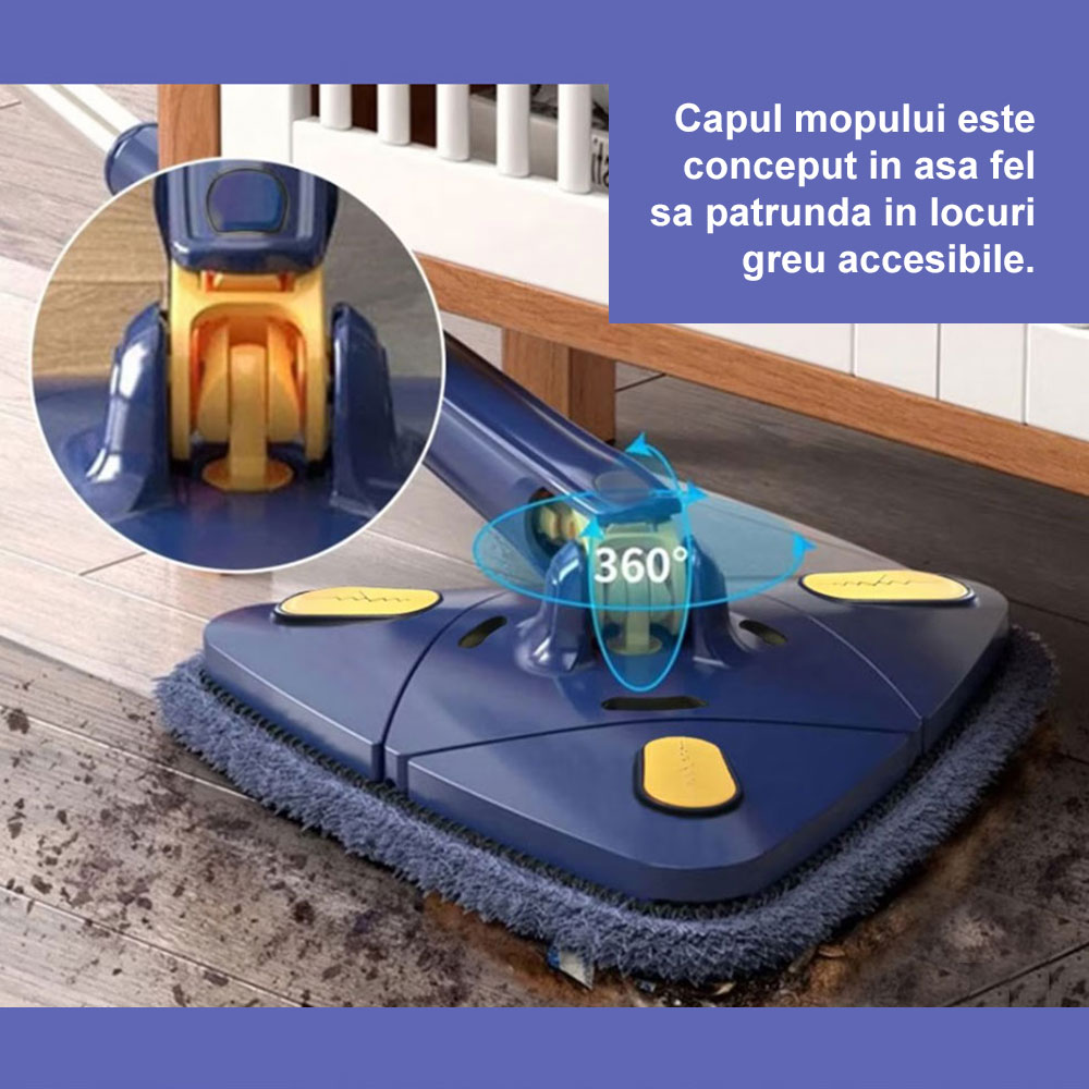 Mop Triunghi GREATON pentru Podea, Tavan, Geamuri, Pereti, Telescopic ...