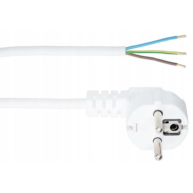 Cablu de conectare, UN, Stecher unghiular, 3 x 1,5 OHM, Alb, 1.5 m ...