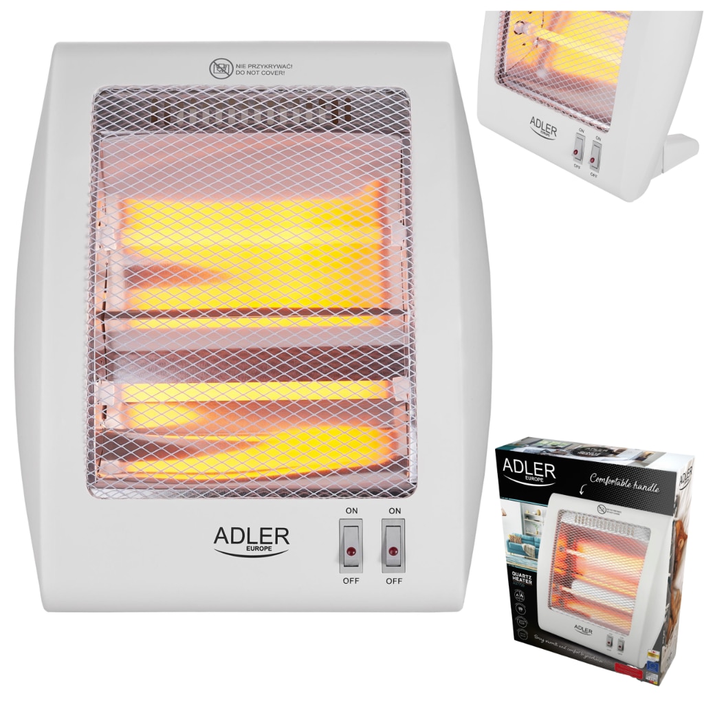 Incalzitor electric cu quartz, Adler, 400/800W, Incalzire rapida ...