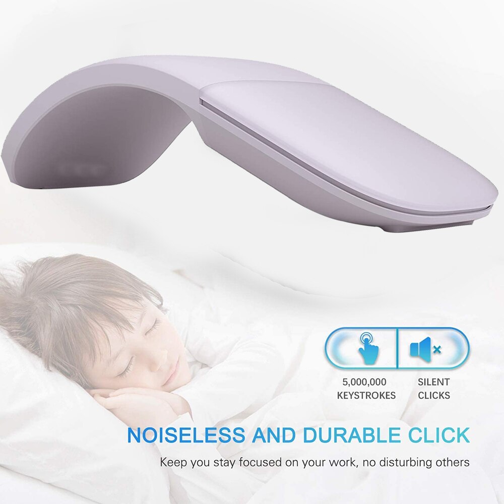Mouse tactil pliabil Bluetooth, 2.4 GHz, Alb - eMAG.ro