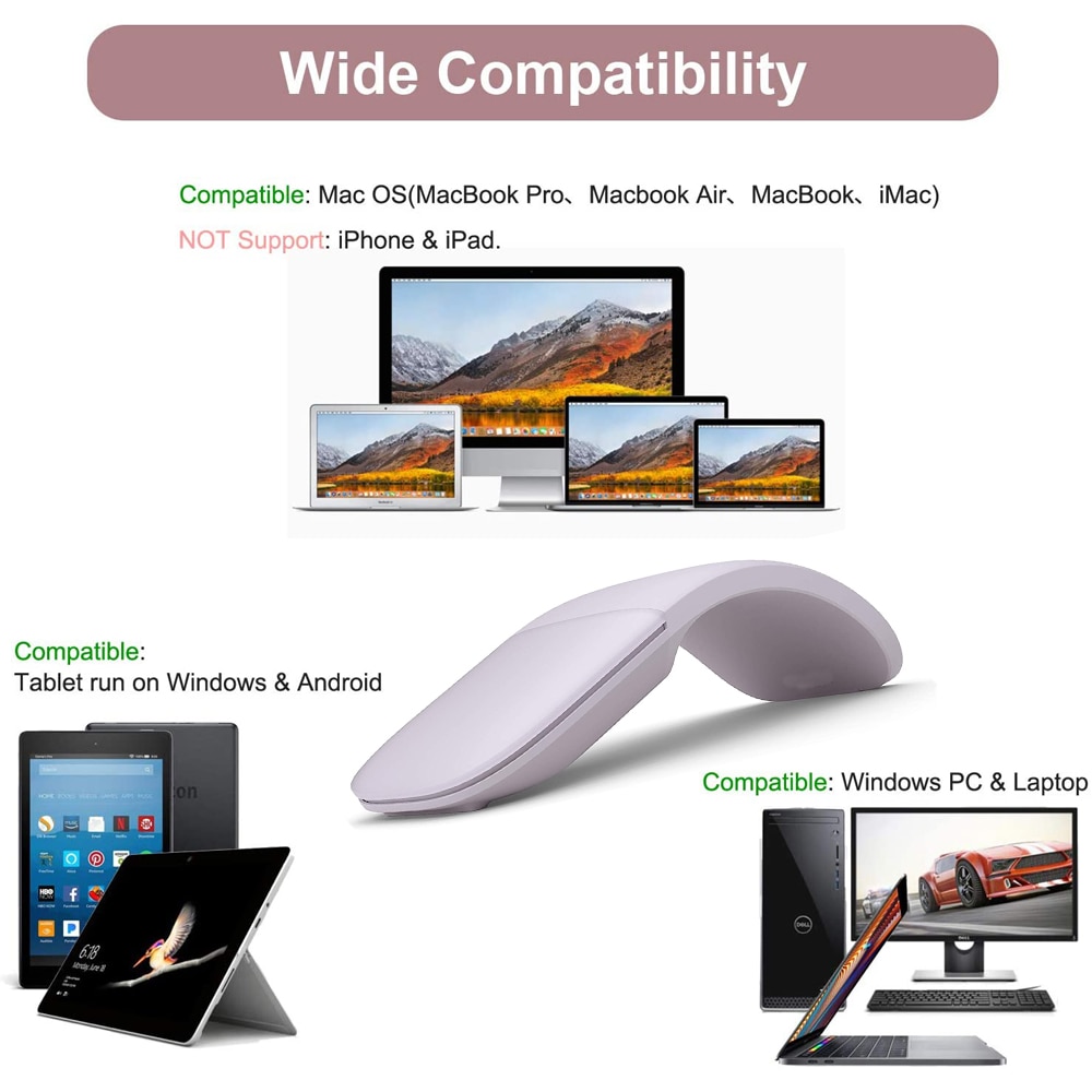 Mouse pliabil fara fir, 2.4 GHz, Alb - eMAG.ro
