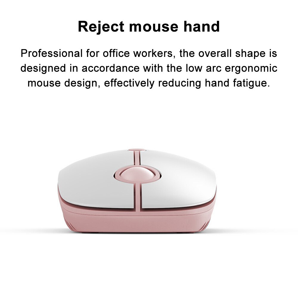 Mouse gaming fara fir, 2.4G, Alb/Roz - eMAG.ro