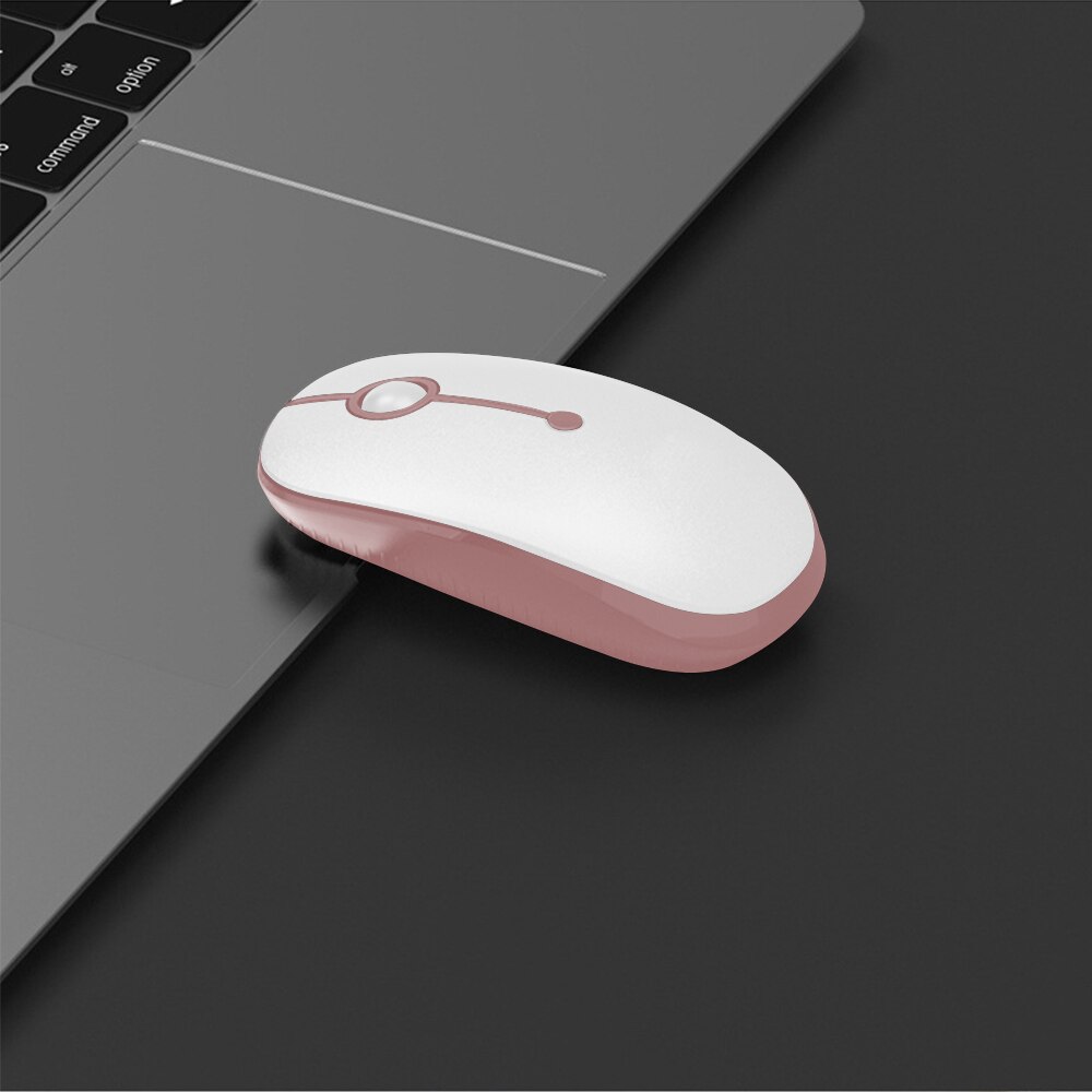 Mouse gaming fara fir, 2.4G, Alb/Roz - eMAG.ro