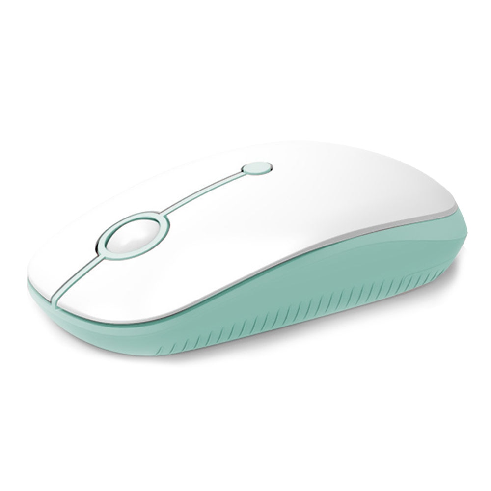 Mouse fara fir, 2.4G, Alb/Verde - eMAG.ro