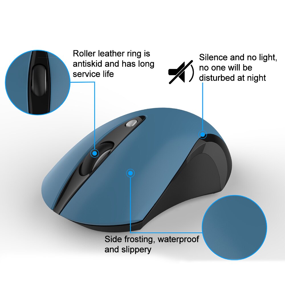 Mouse fara fir, 2.4G, Albastru - eMAG.ro