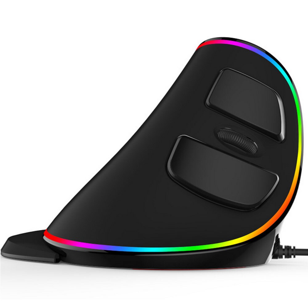 Mouse vertical cu fir, RGB, Negru - eMAG.ro
