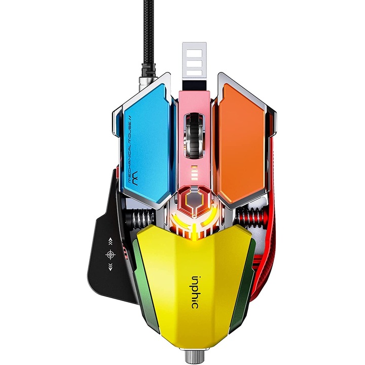 Mouse gaming cu fir, Multicolor - eMAG.ro