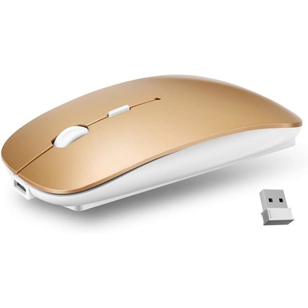Mouse wireless, auriu roz - eMAG.ro