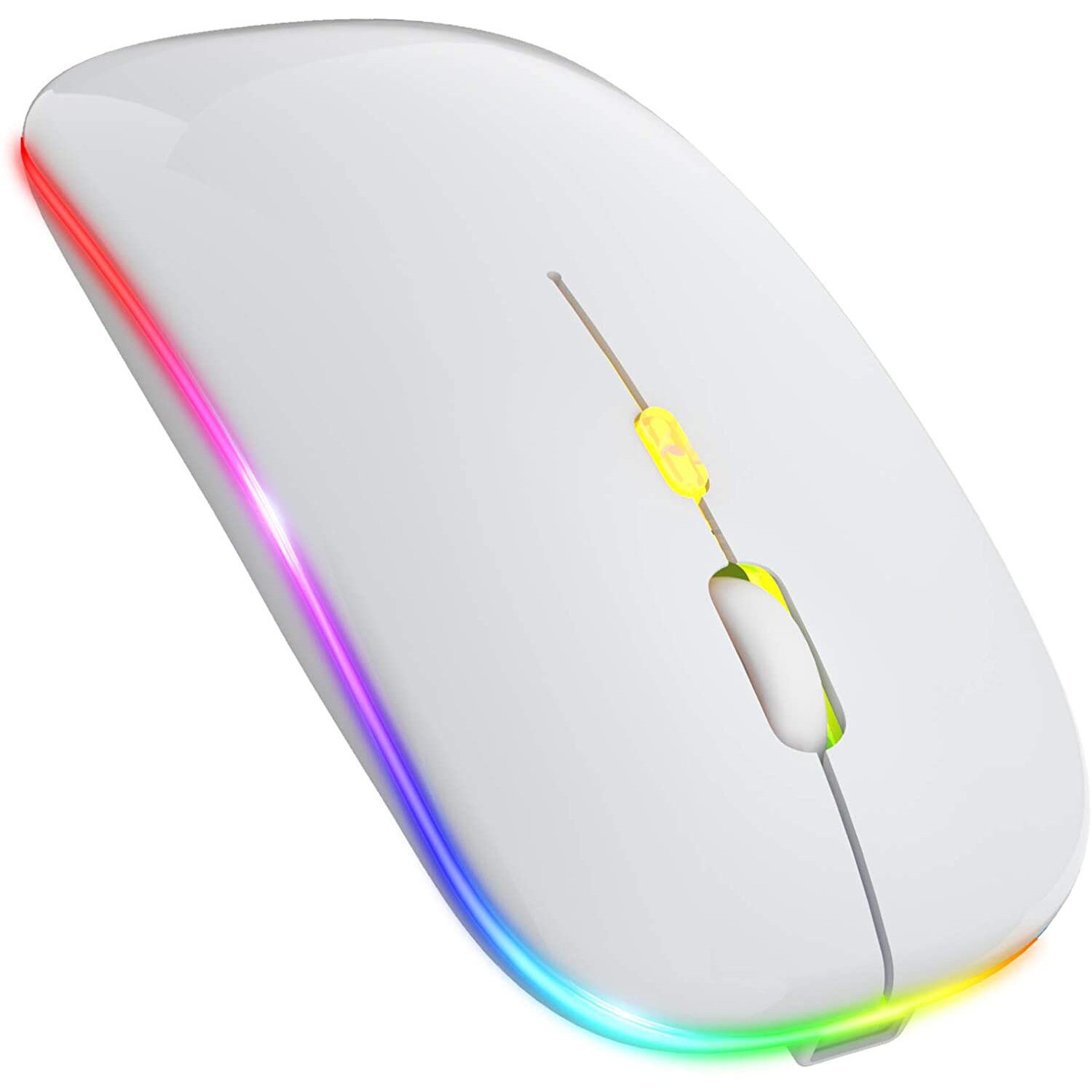 Mouse Wireless, LED, Alb - eMAG.ro