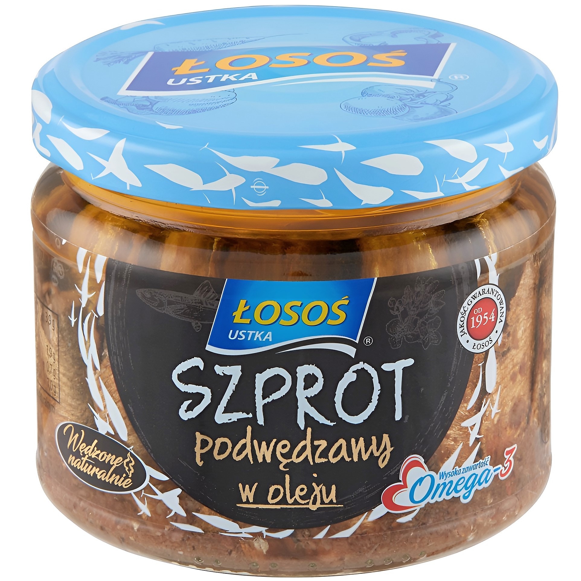 Conserva Sprot afumat in ulei de rapita la borcan, 250gr, Losos Ustka ...