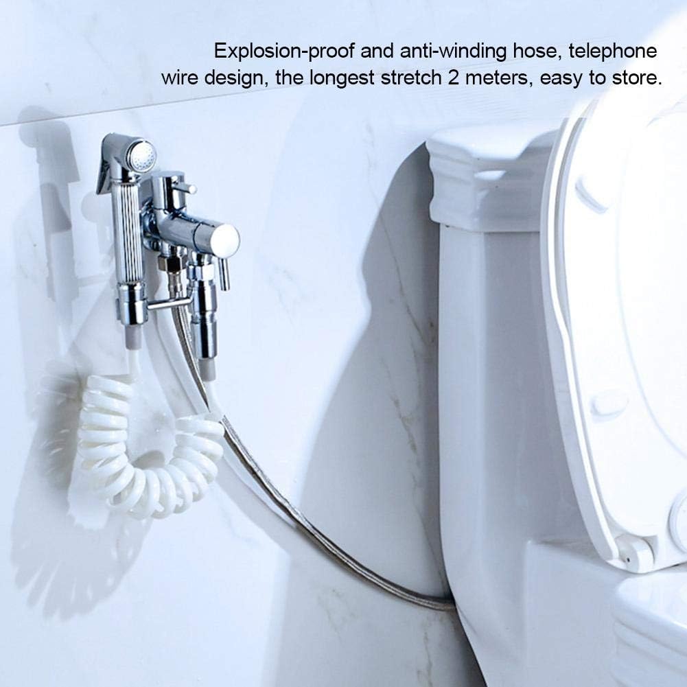 Furtun cu arc flexibil pentru bideu, ABS, 2 m, Alb - eMAG.ro