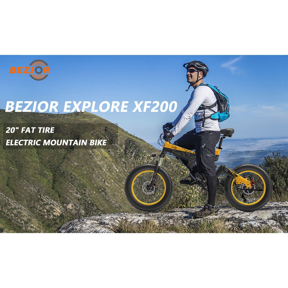 Bicicleta electrica XF200, Bezior, Aluminiu, 1000W, 40Km/h, 15Ah, Negru ...