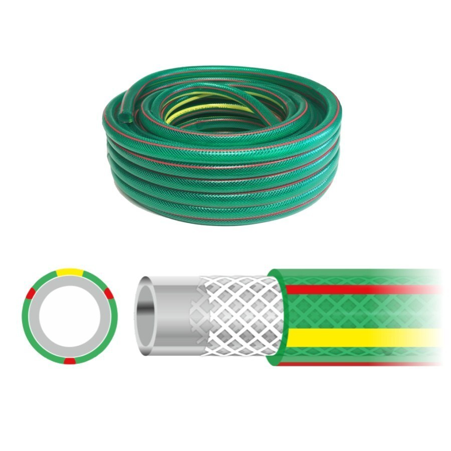 Furtun de gradina premium, Awtools, PVC, 3/4", 25M, Verde - eMAG.ro