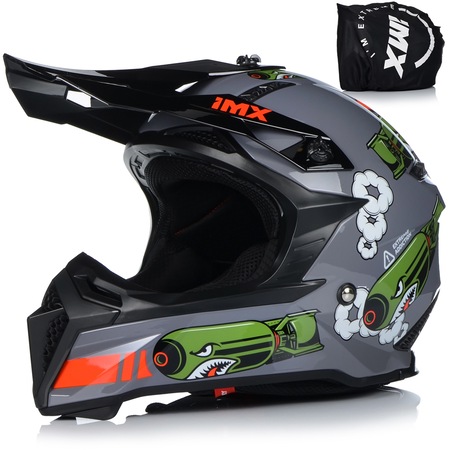 Casca Moto, IMX FMX, Enduro Cross, Verde/Gri, ABS, XL 61-62 cm - eMAG.ro