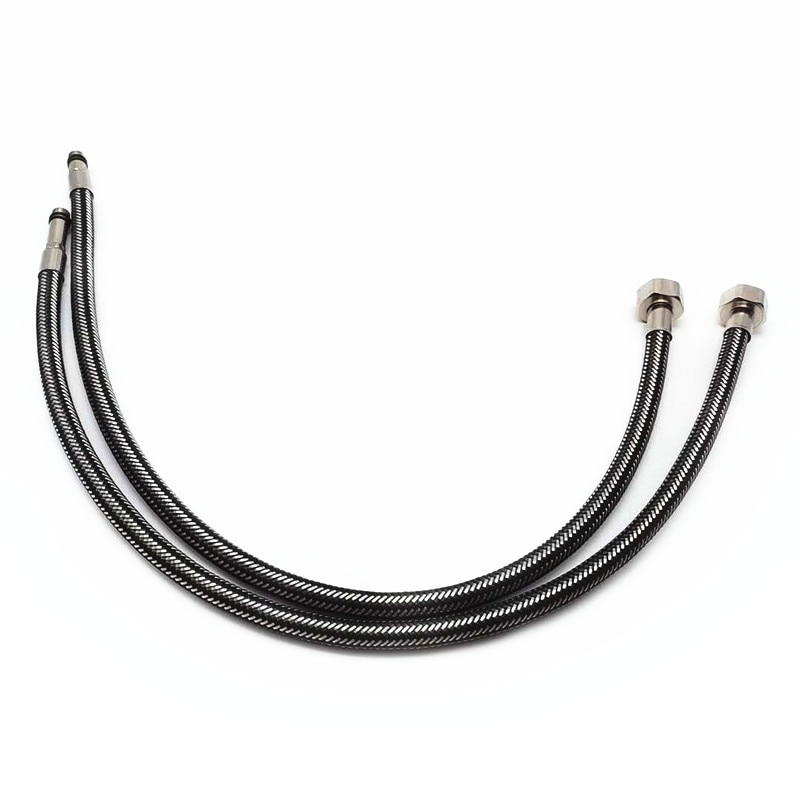 Ser 2 furtune, Inox, Flexibil, Lungime 60 cm, Negru - eMAG.ro