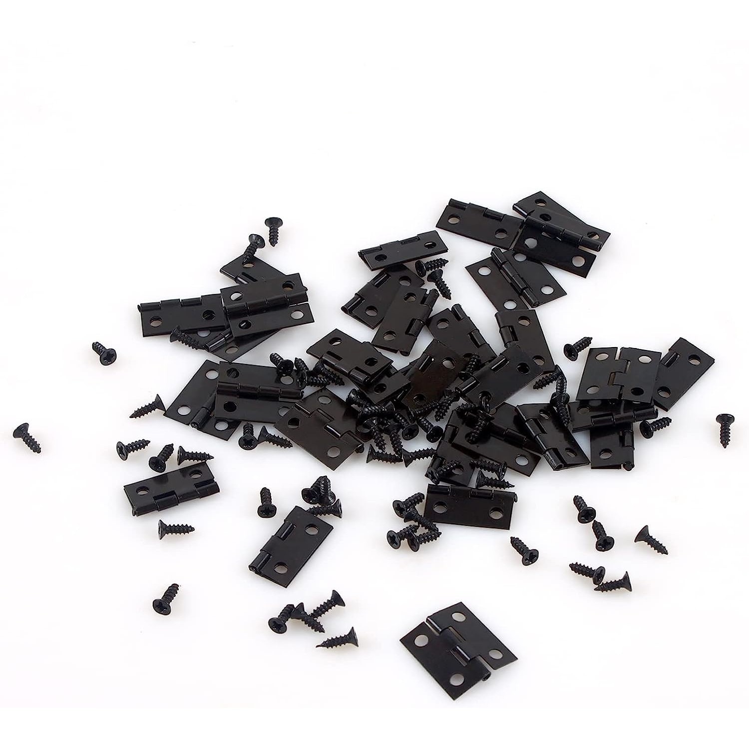 Set 50 mini balamale/200 suruburi, JENUOS®, 18x15mm, Negru - eMAG.ro