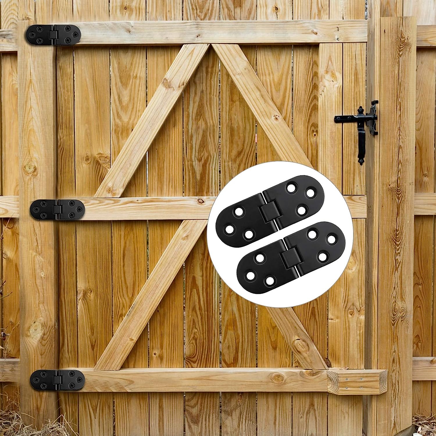 Set 4 balamale pivotante, JENUOS®, Cu suruburi, Negru - eMAG.ro