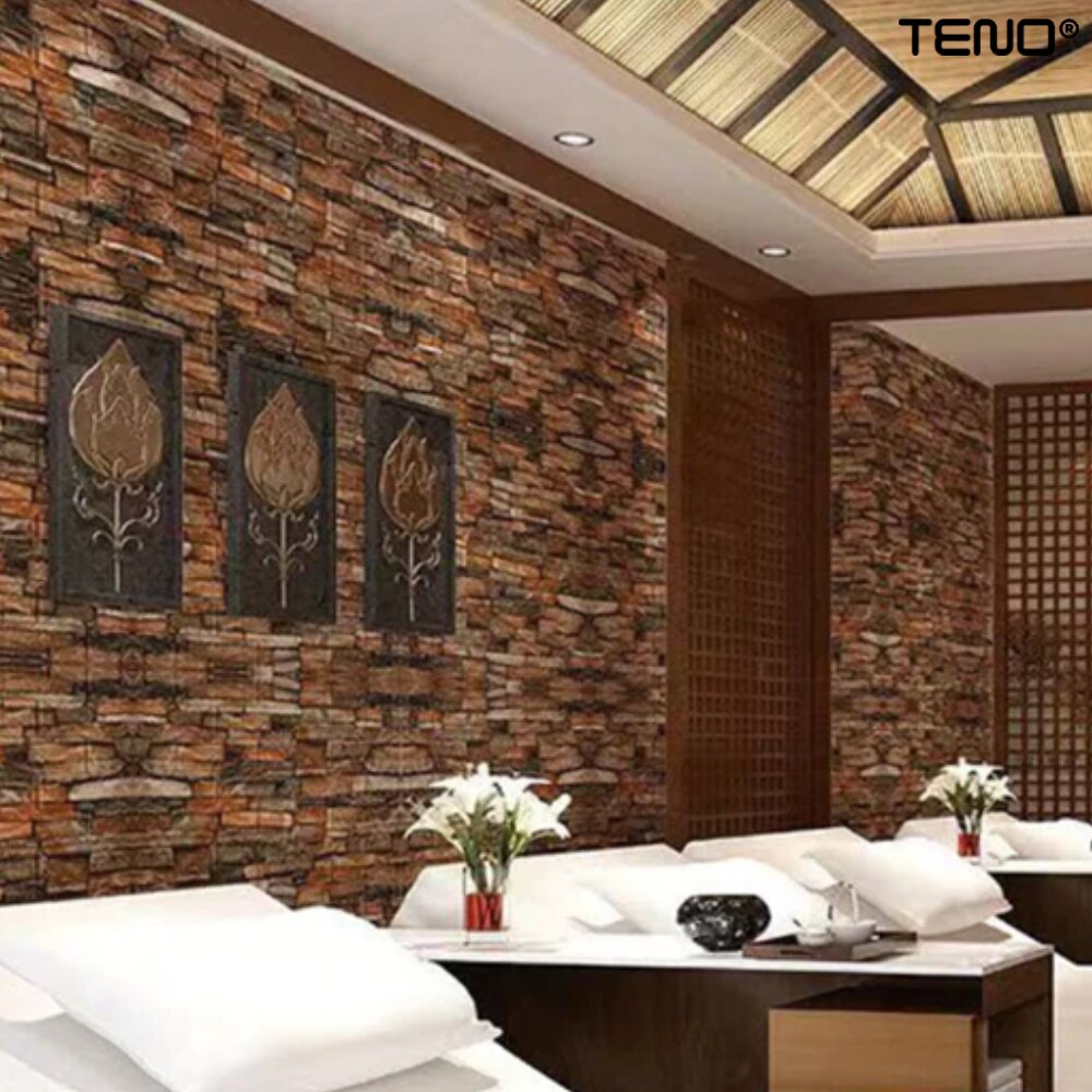 20x Teno® 3D Brick Tapéta készlet, Természetes kő Modell, öntapadós ...