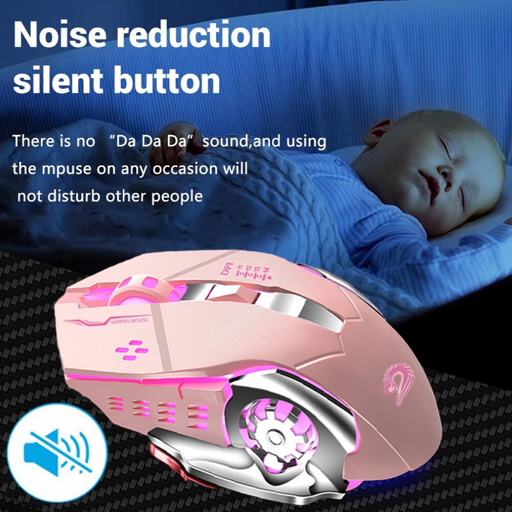 Mouse gaming, Excitat®, Receptor USB, 7 culori cu LED-uri, Mouse ...