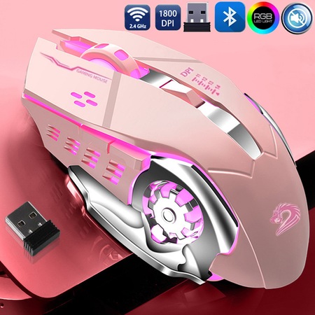 Mouse gaming, Excitat®, Receptor USB, 7 culori cu LED-uri, Mouse ...