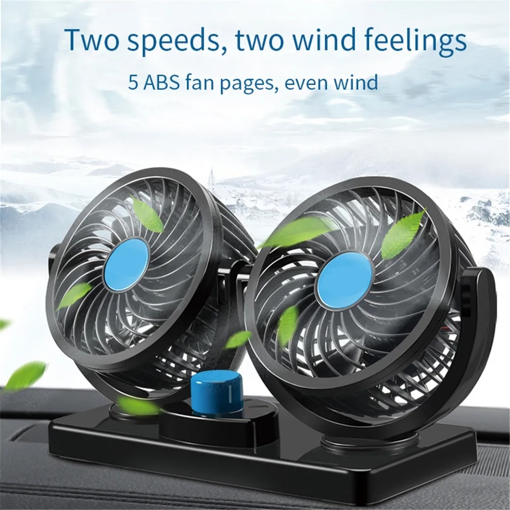 Ventilator Auto Dublu 12V, cu 2 Trepte de Viteza, Ventilatoare ...