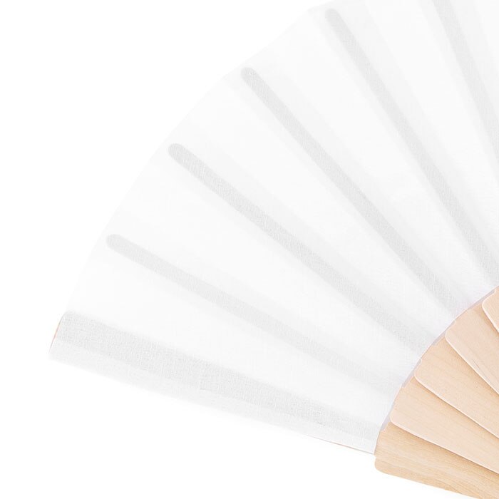 Evantai alb, din lemn si poliester, pliabil, Piksel, impachetat in ...