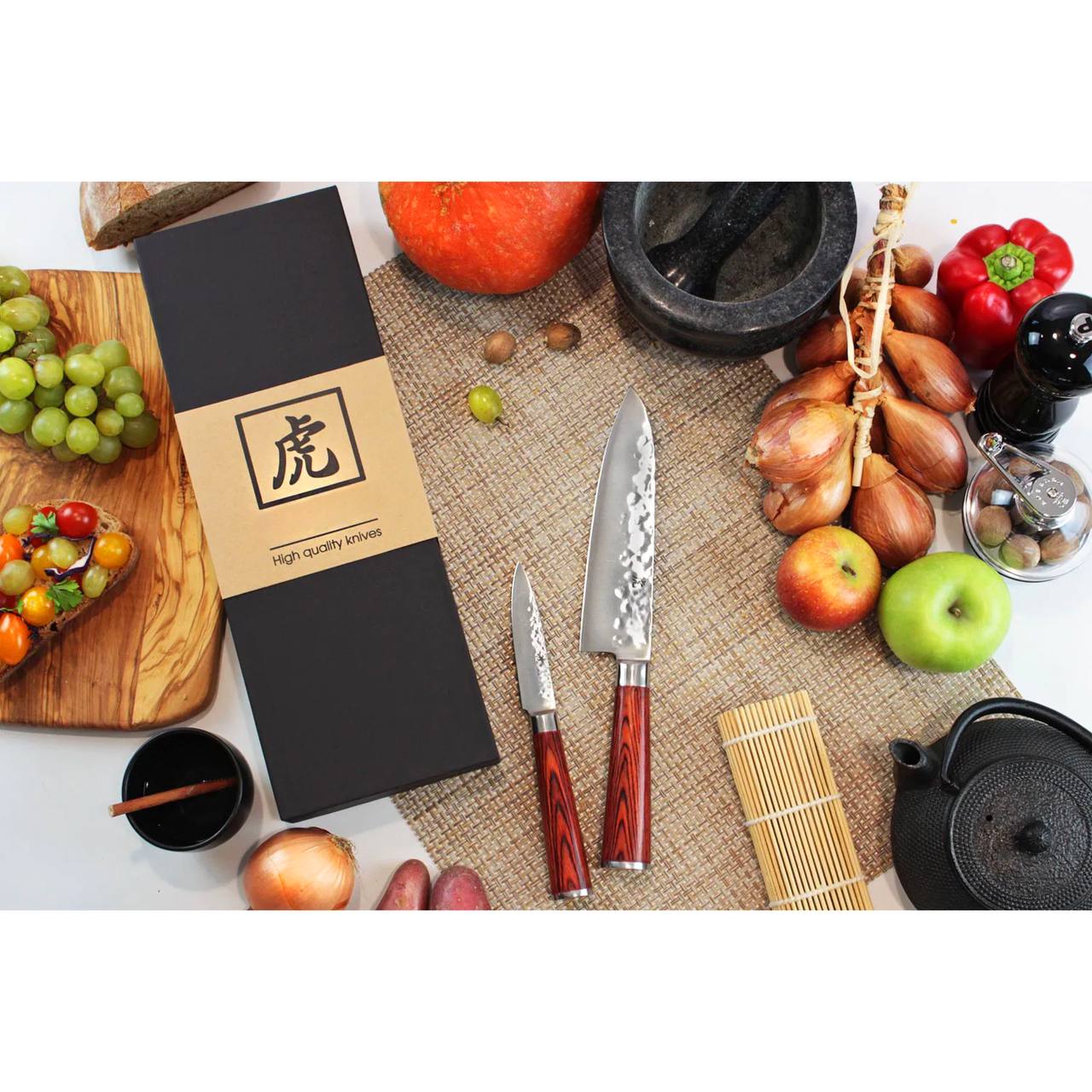 Set cutite Chef knife lama otel X50 17 cm si Paring knife 9 cm, model ...