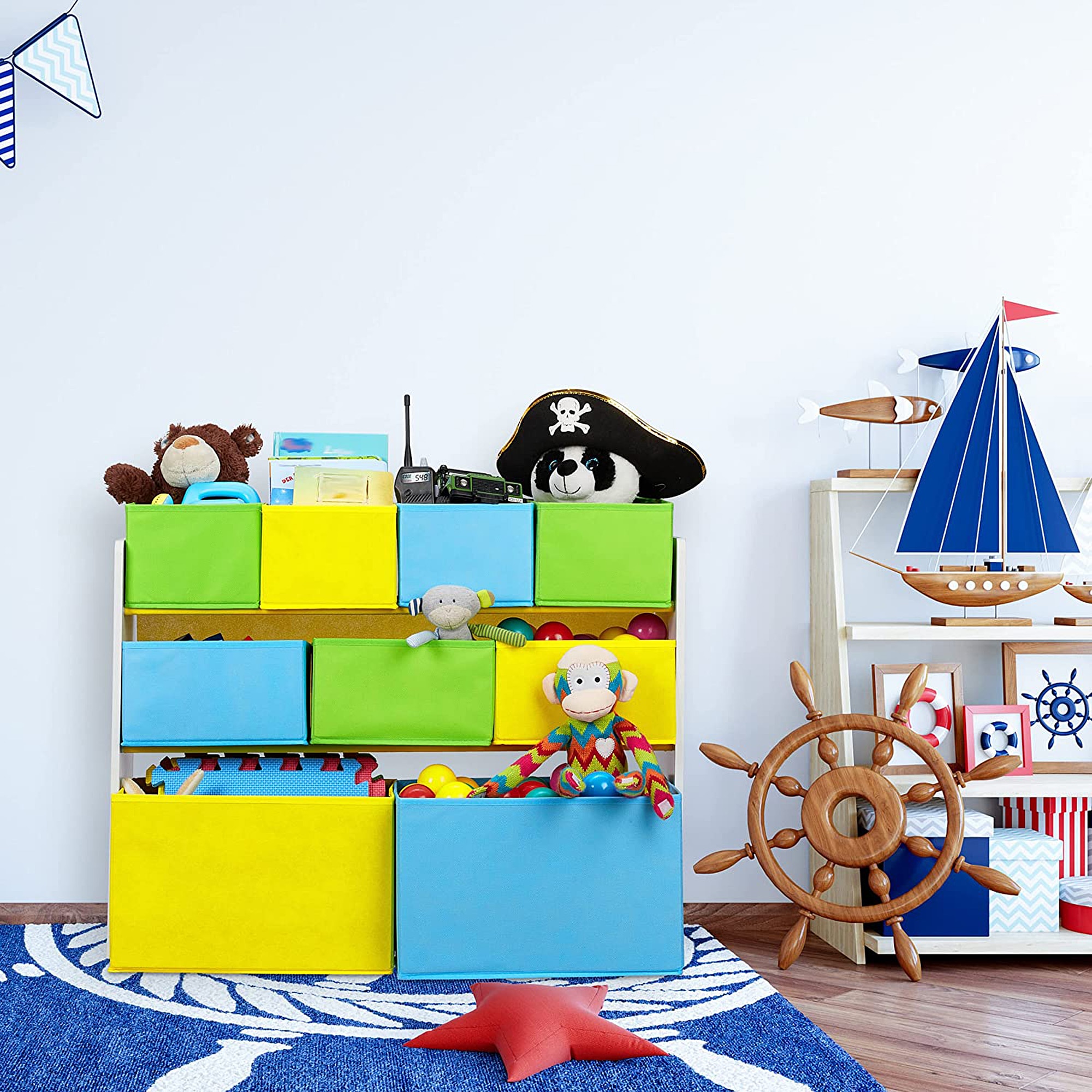 Органайзер за Играчки Ginger Home Детска Етажерка Шкаф Секция с 9