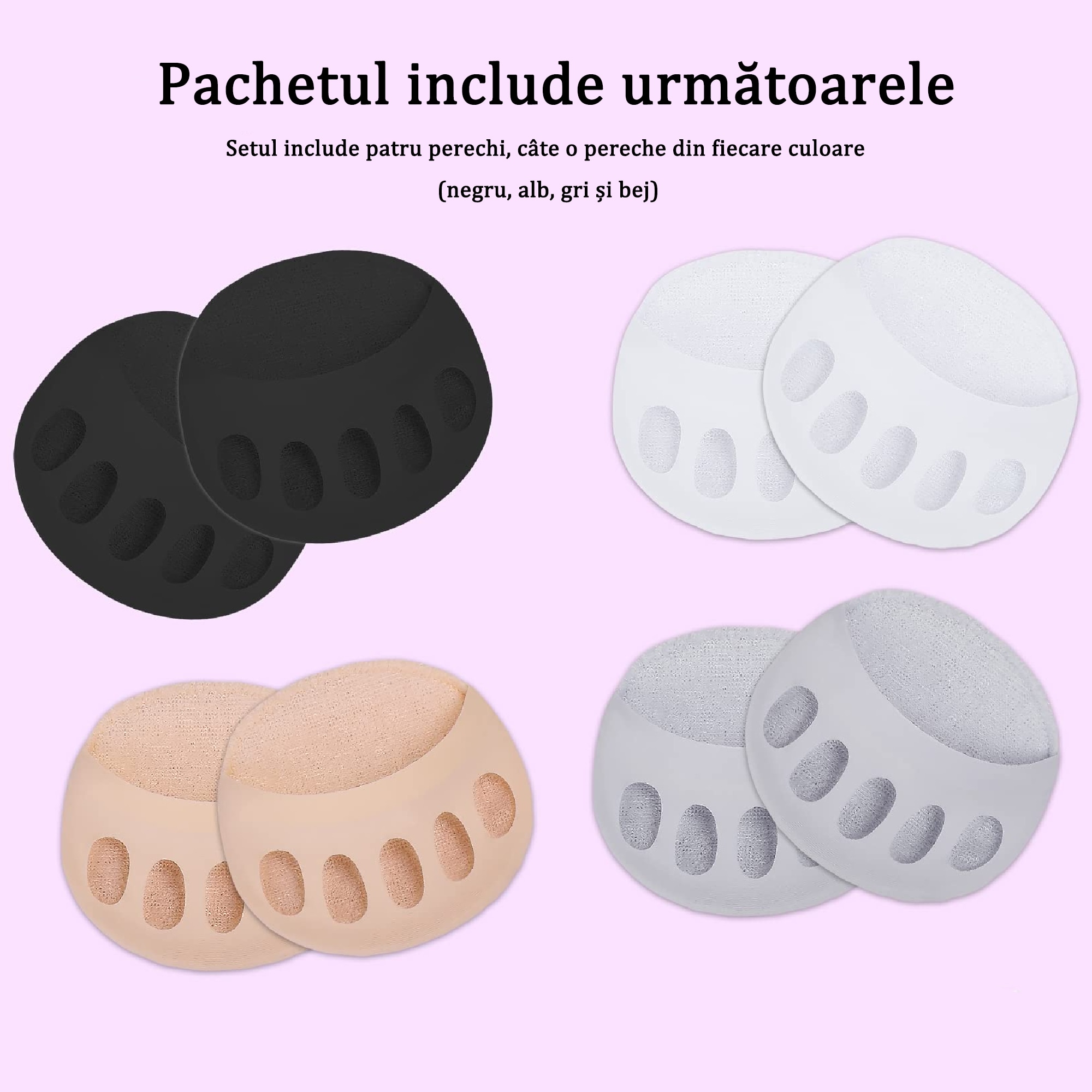 Set de 4 perechi Sosete pentru degetele de la picioare, Wieysdoo ...