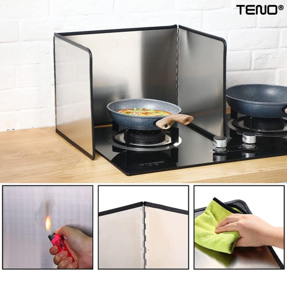 Placa de Protectie Aragaz Anti-Stropi Teno®, panou triplu, pliabila ...