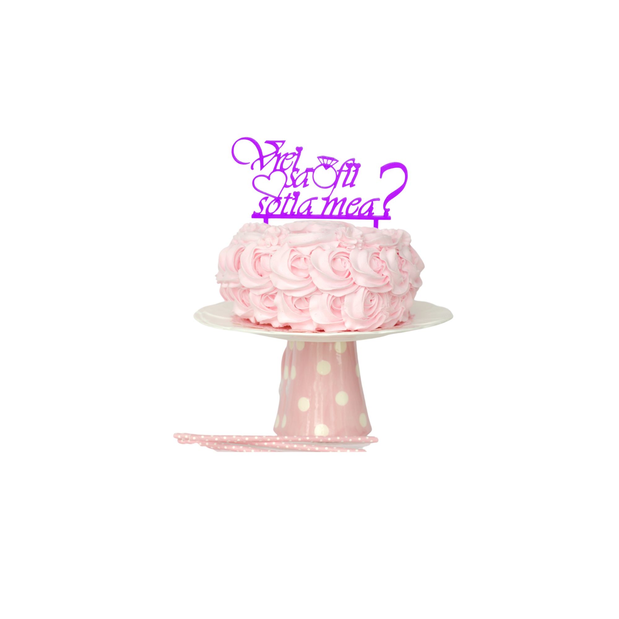 Decoratiune tort, "Vrei sa fii sotia mea?", eveniment special, 14 x 20 ...