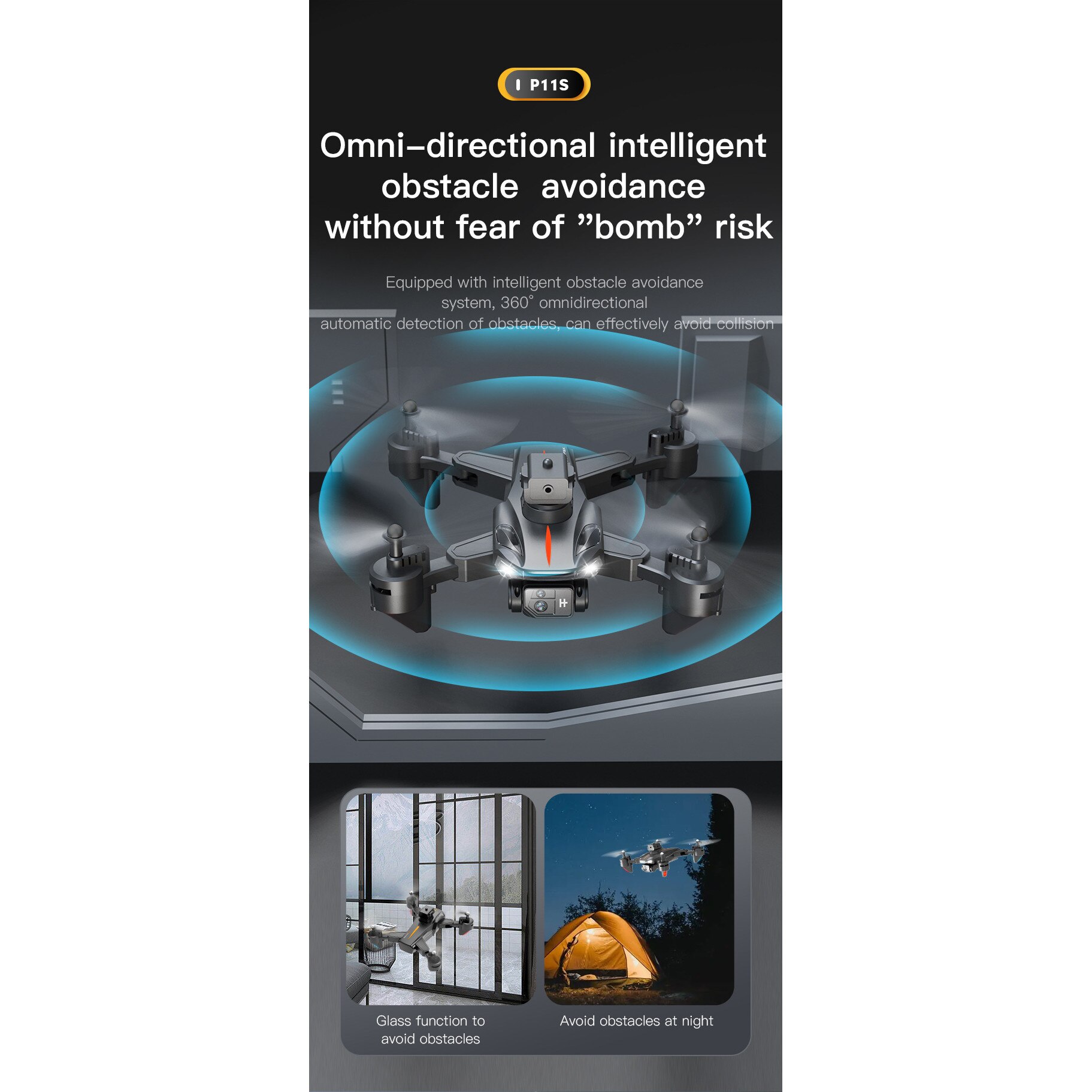 Drona cu doua camere 8K LEBLOU P11S MAX, transmisie 5G pe telefon ...